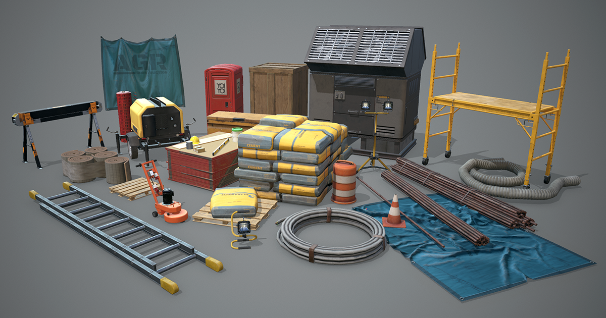 Construction Prop Pack | 3D Industrial | Unity Asset Store