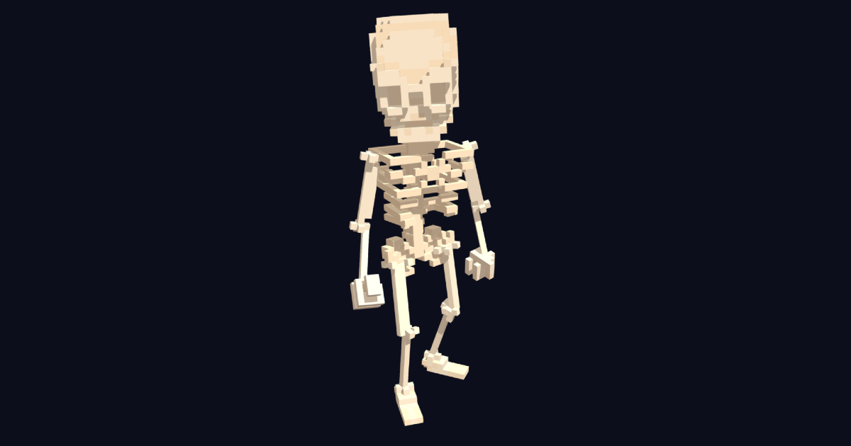 3D Voxel Model - Skeleton Character | 3D Humanoids | Unity Asset Store