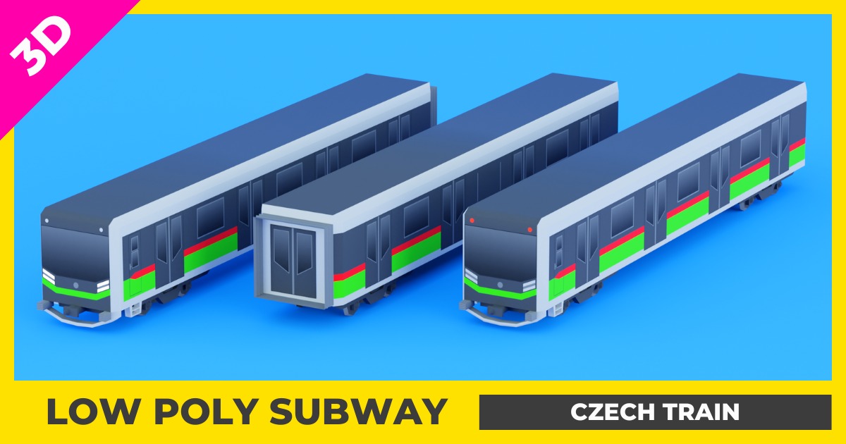 Low Poly Subway - Czech Metro Train | 3D Land | Unity Asset Store