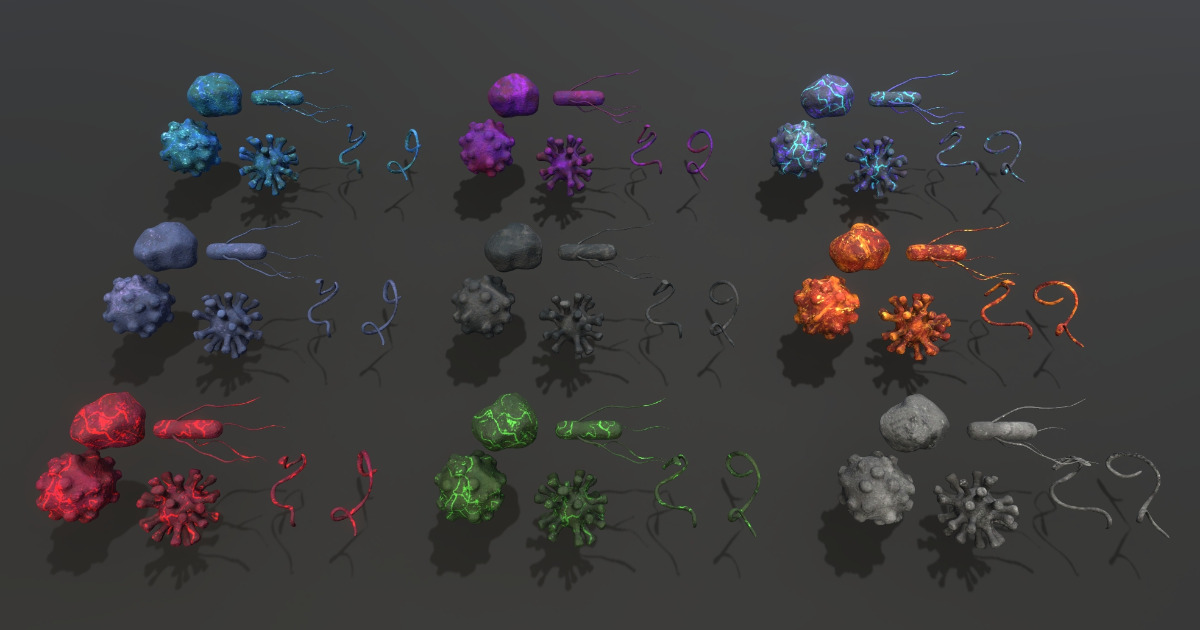 Fantasy Viruses 3D | 3D Characters | Unity Asset Store