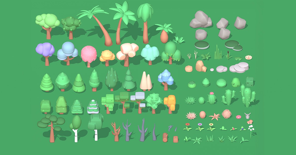 Hyper Casual Trees And Plants | 3D Trees | Unity Asset Store