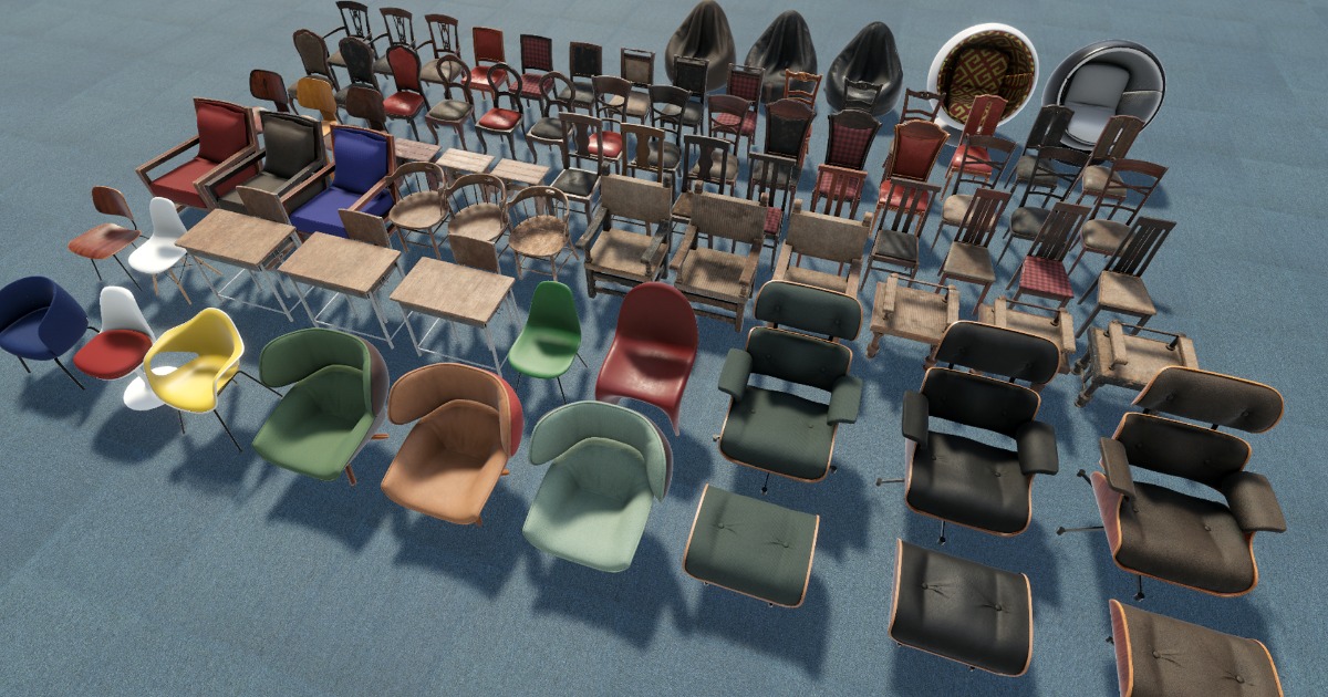 Chairs Collection : Furniture Pack | 3D Furniture | Unity Asset Store