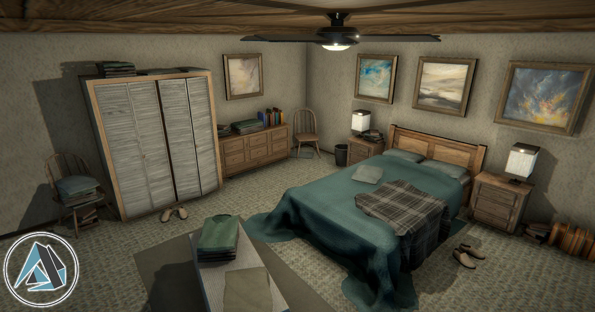 Modern Homes Small Bedroom Asset Package | 3D Urban | Unity Asset Store