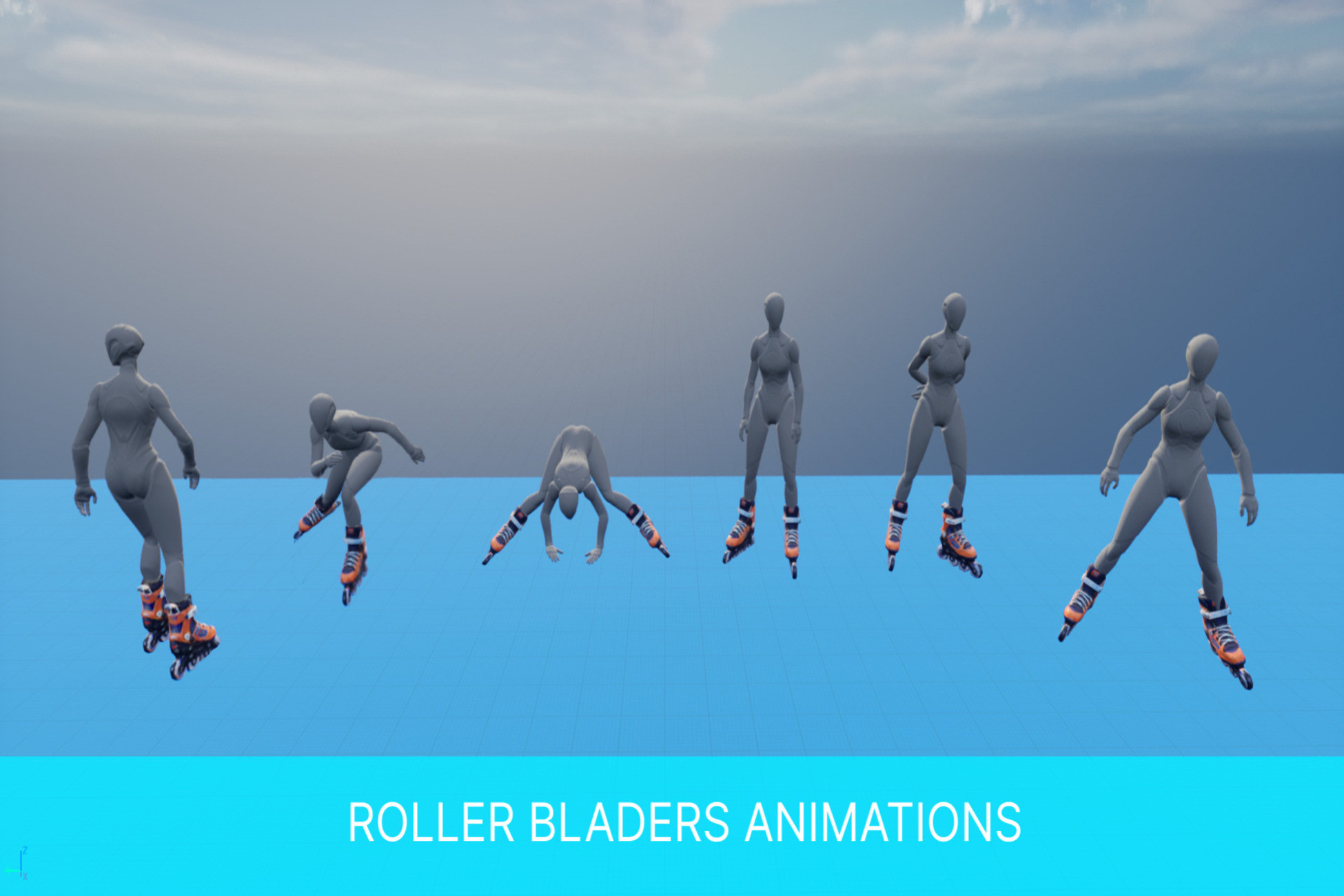Roller Bladers Animations | 3D Animations | Unity Asset Store