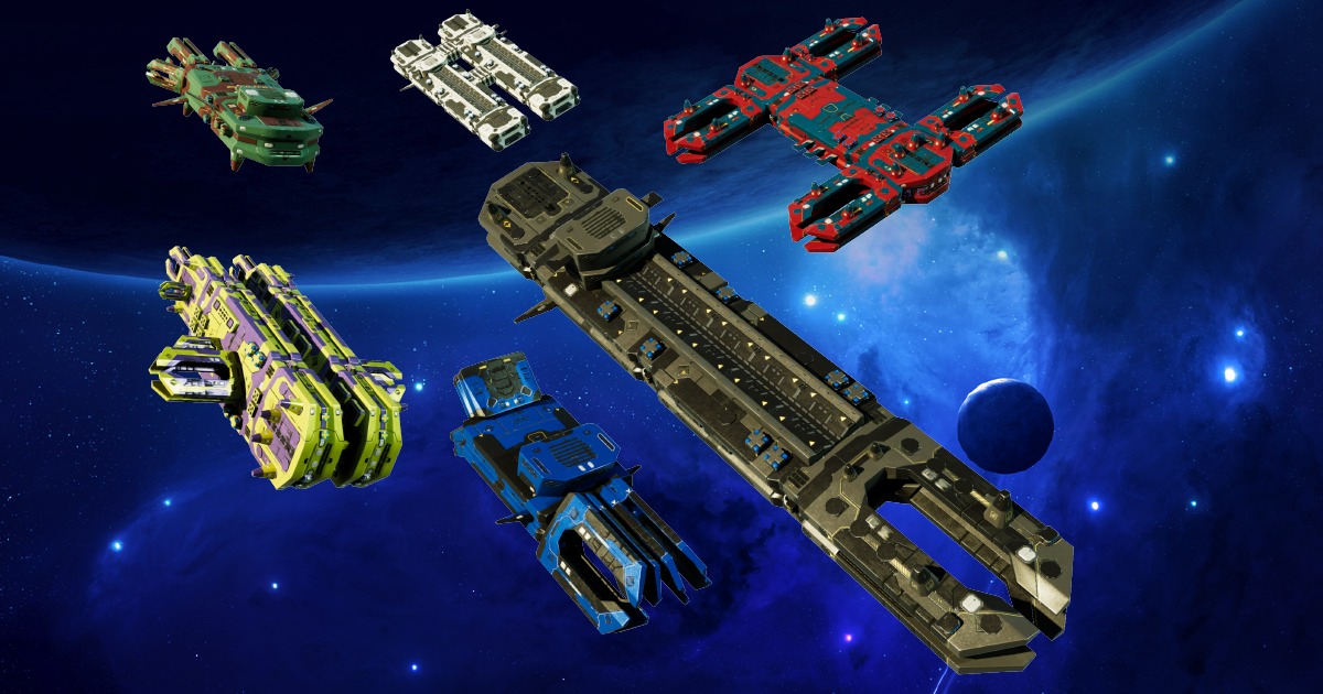 Sci-Fi Modular Capital Spaceship Void Whale | 3D Space | Unity Asset Store