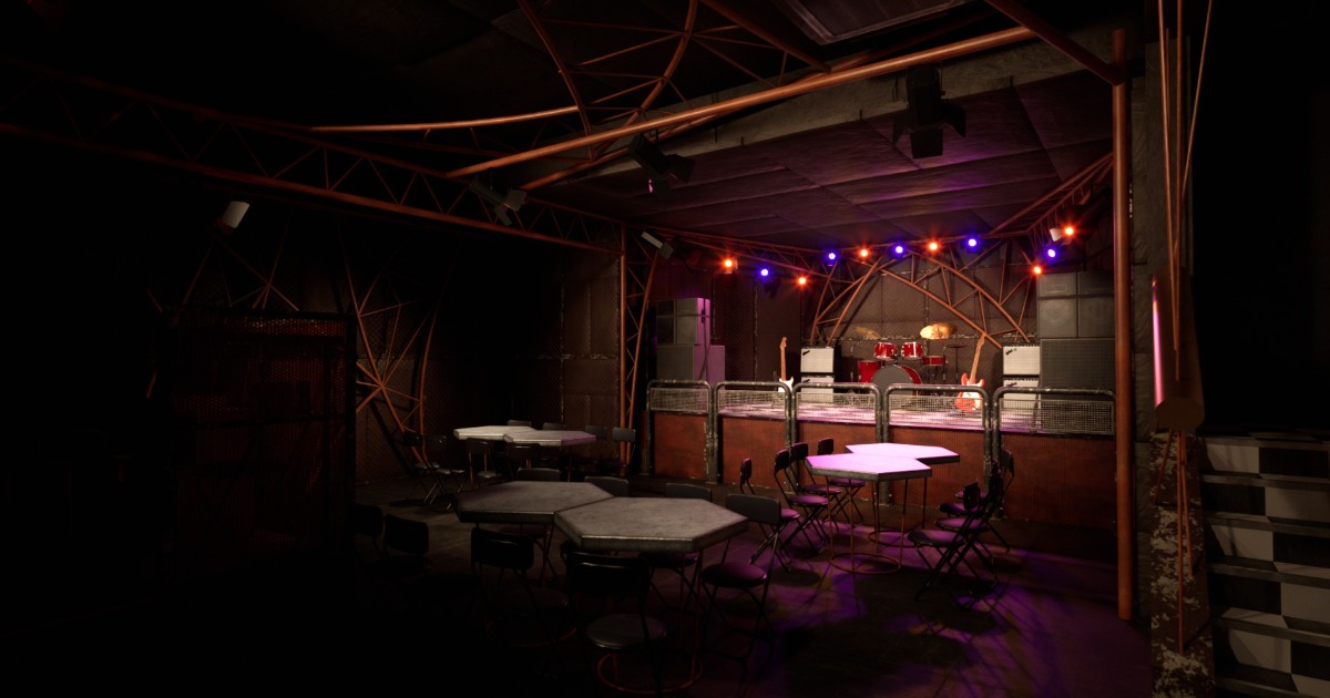 Japanese Rock Club - Environment to host your virtual parties | 3D ...