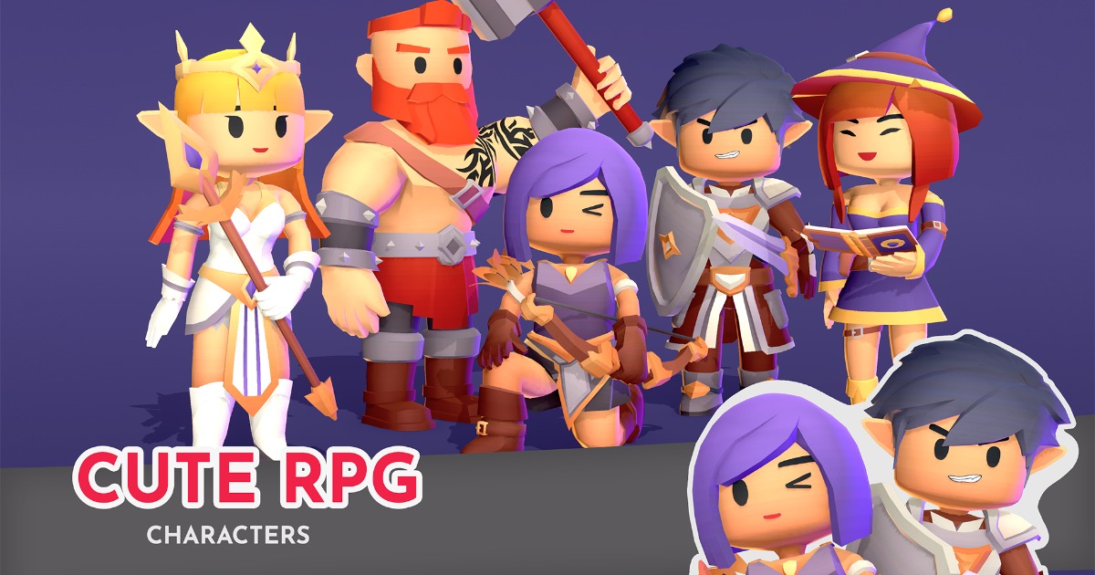 Cute RPG characters | 3D Humanoids | Unity Asset Store