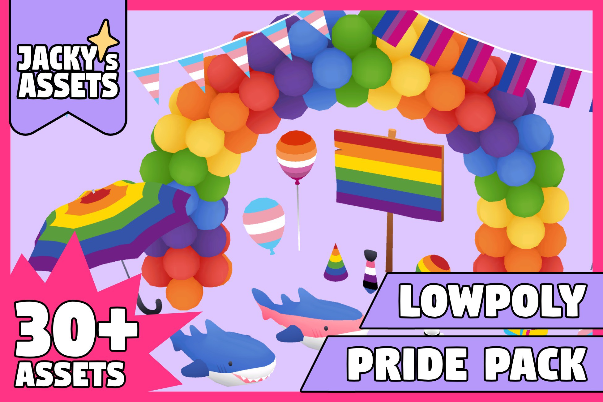 Jacky's Lowpoly Pride Pack | 3D Props | Unity Asset Store