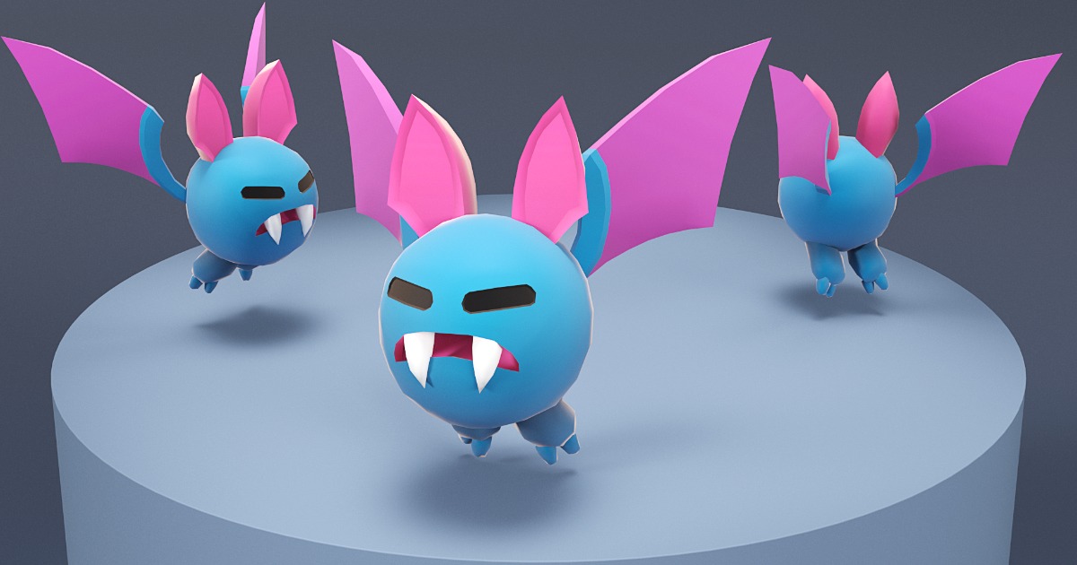 Cartoon Characters - Small Spiderbat Warrior | 3D Creatures | Unity ...