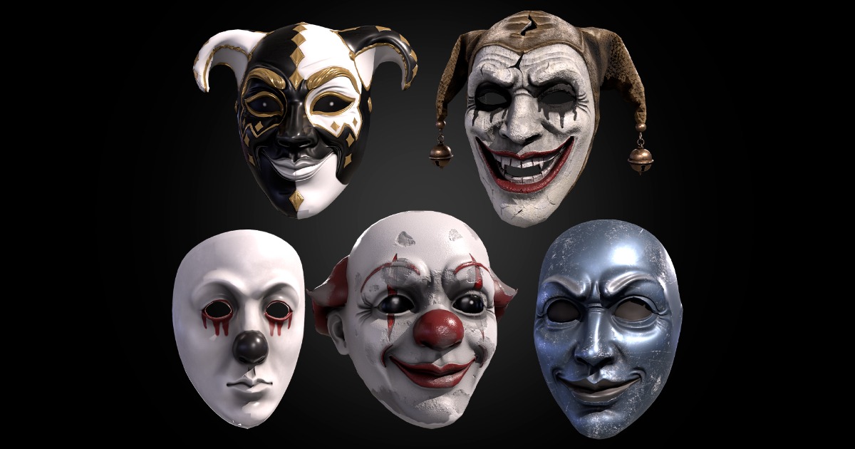 Circus Masks Pack | Props | Unity Asset Store