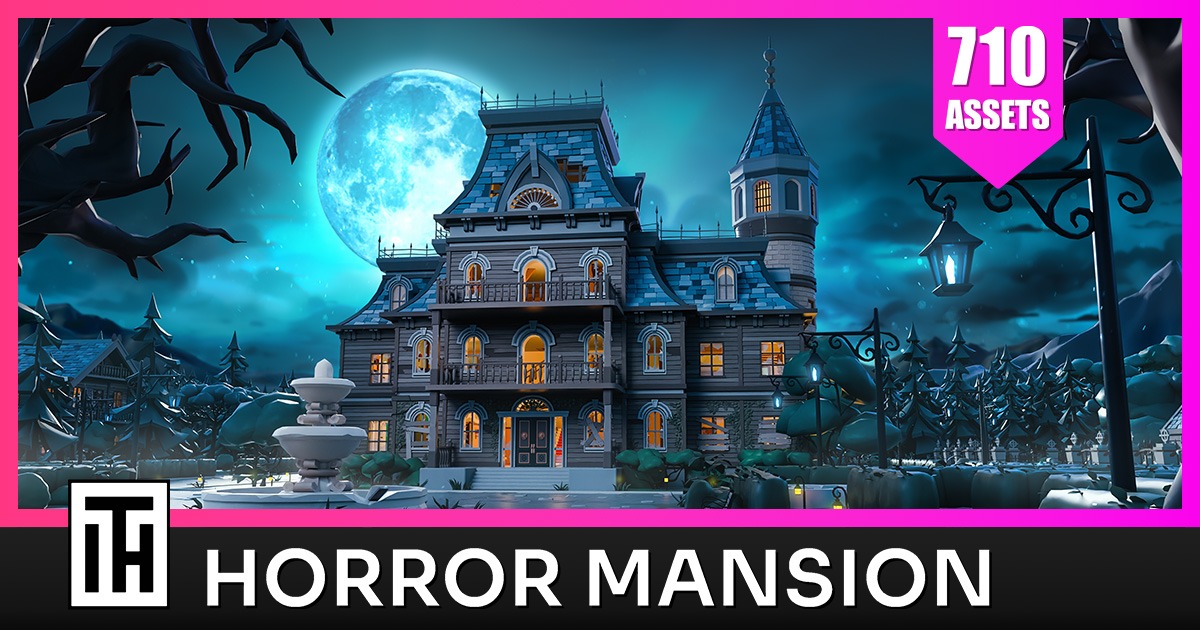 Horror Mansion - Low Poly 3D Models Pack | 3D ファンタジー | Unity Asset Store