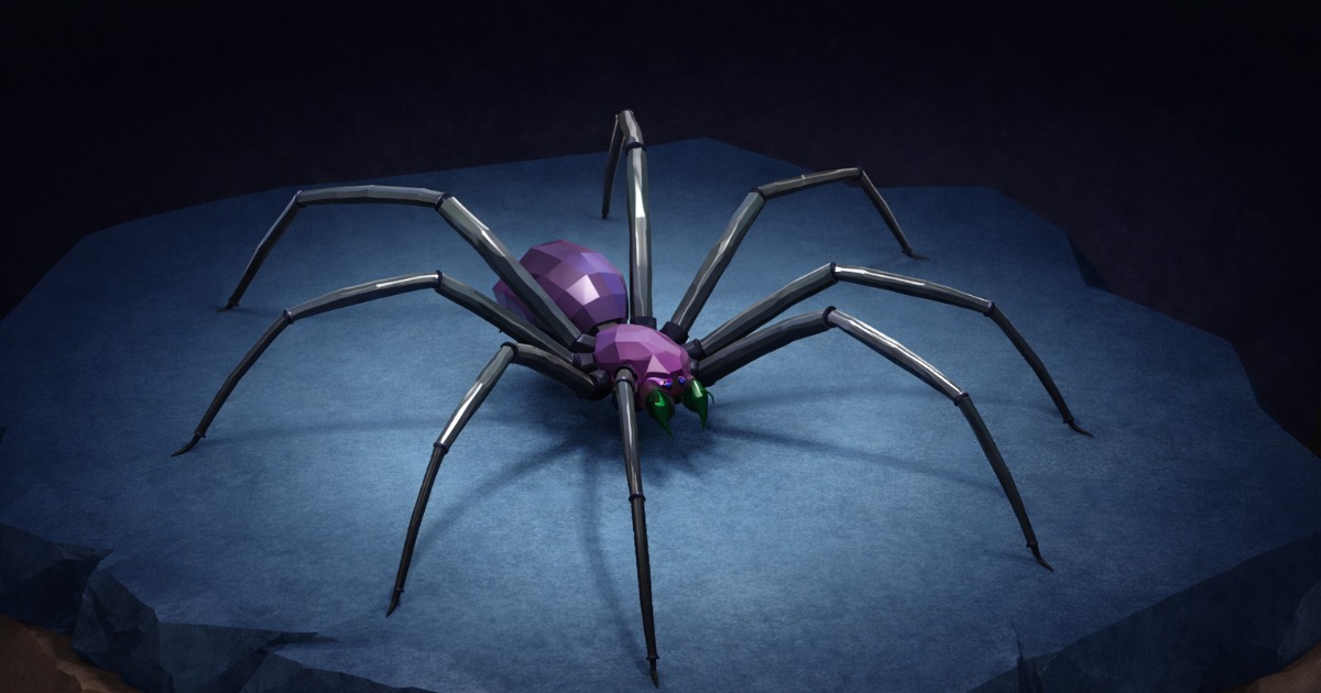 Low Poly Big Spider - Animated Enemy Creature | Rigged | Game Ready ...