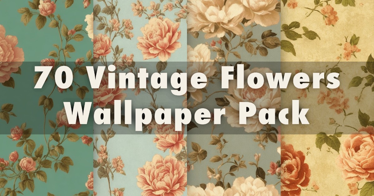 70 Vintage Flowers Wallpaper Pack | 2D Textures & Materials | Unity ...