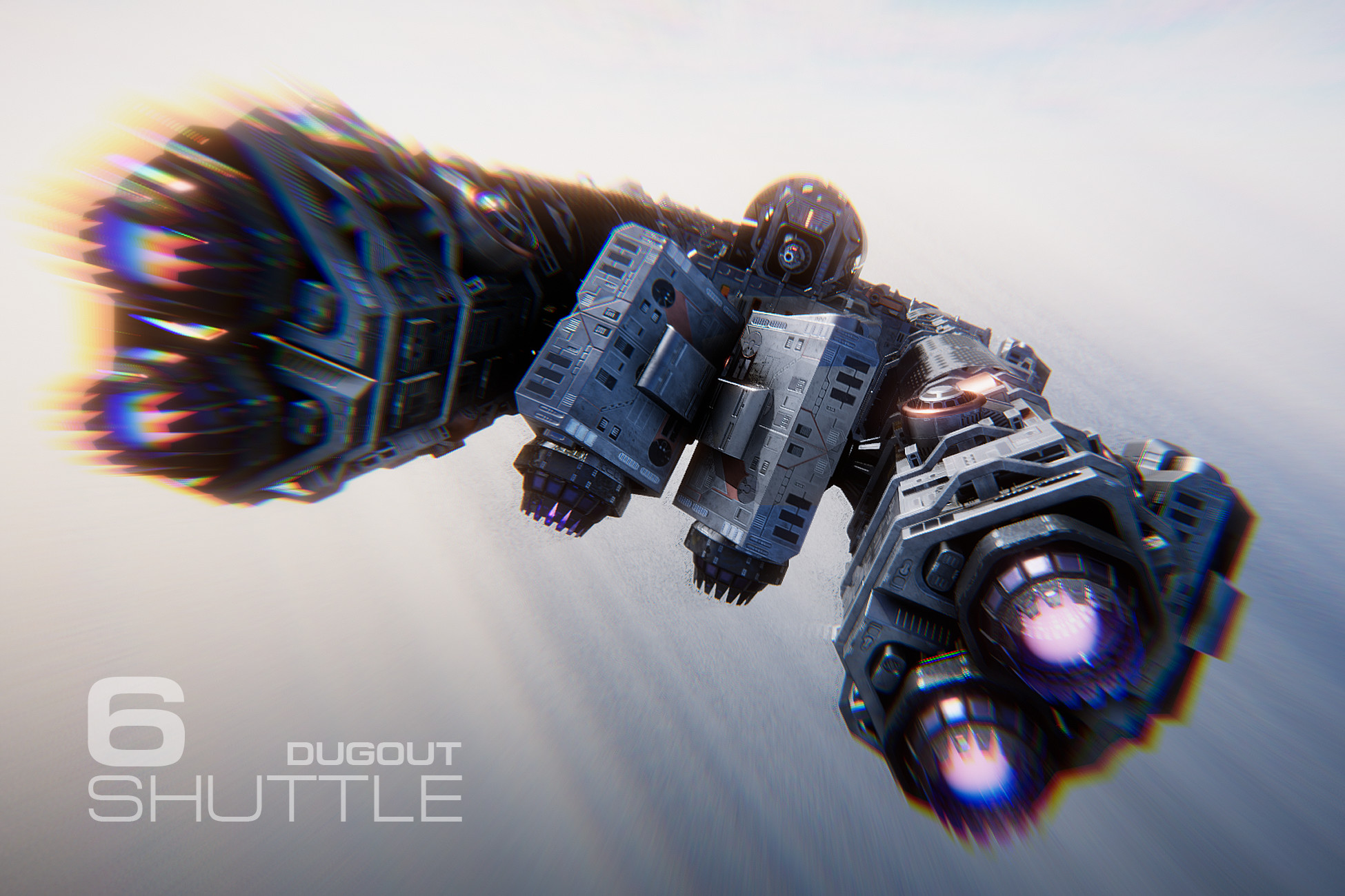Sci-Fi Heavy Station Set SHUTTLE-6 | 3D Space | Unity Asset Store