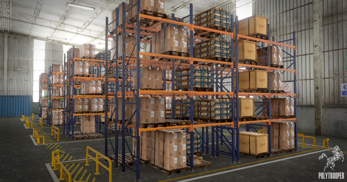 Pallet Rack Sets | 3D Industrial | Unity Asset Store