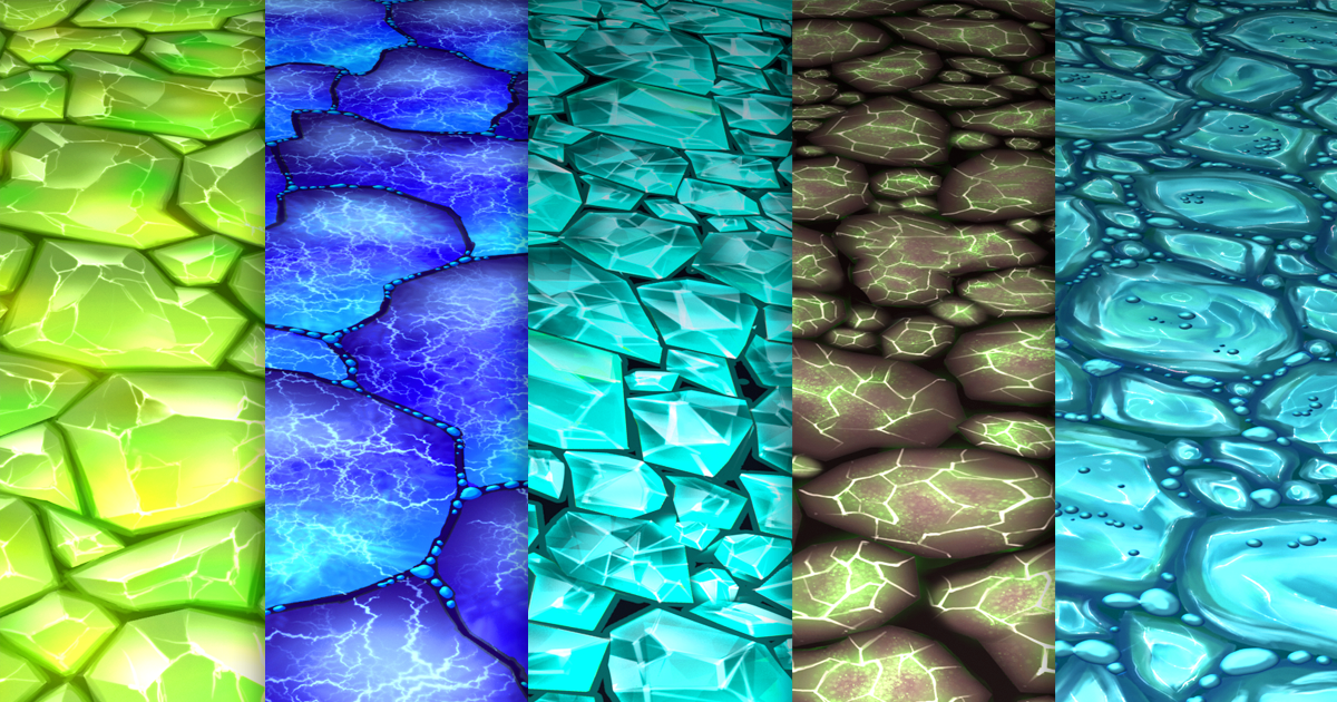 Crystals Vol.85 - Hand Painted Textures | 2D Nature | Unity Asset Store
