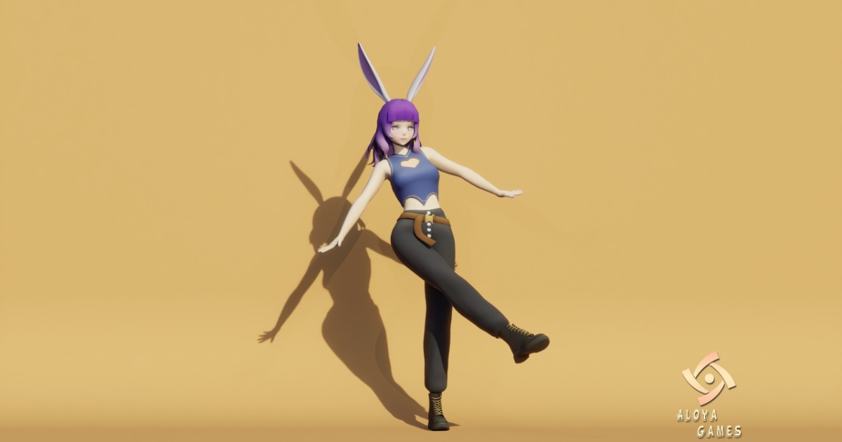 Anime Character Rabbit Girl | Game ready character | Characters | Unity ...