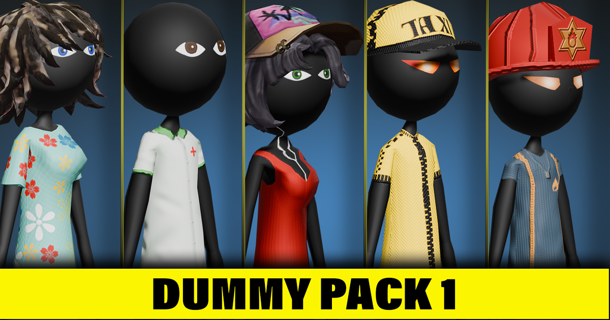 Low Poly Dummy Pack 1 | 3D Humanoids | Unity Asset Store