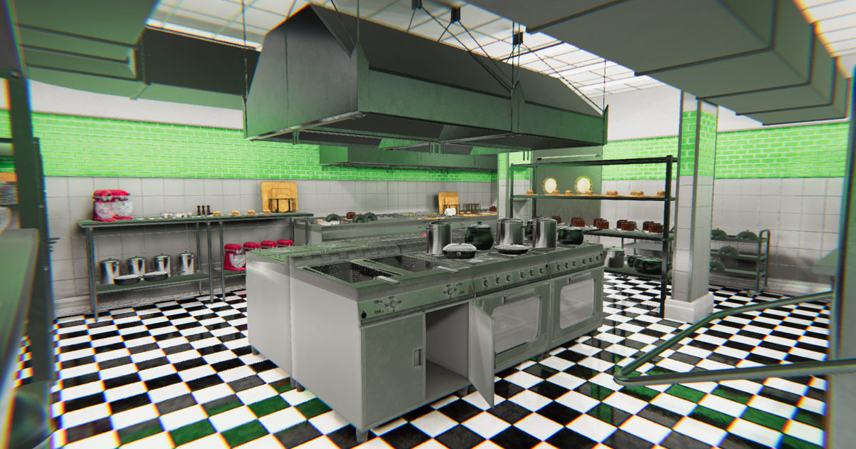 Restaurant kitchen - interior and props | 3D Interior | Unity Asset Store