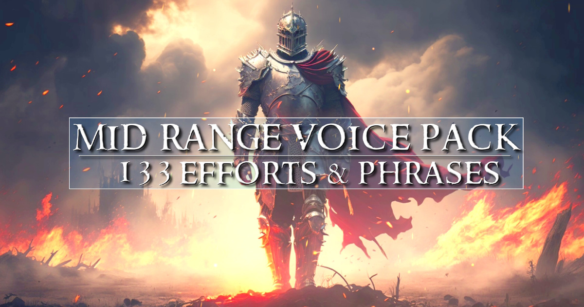 Mid Range Knight Voice Pack Of 133 Efforts and Phrases | Voices Sound ...