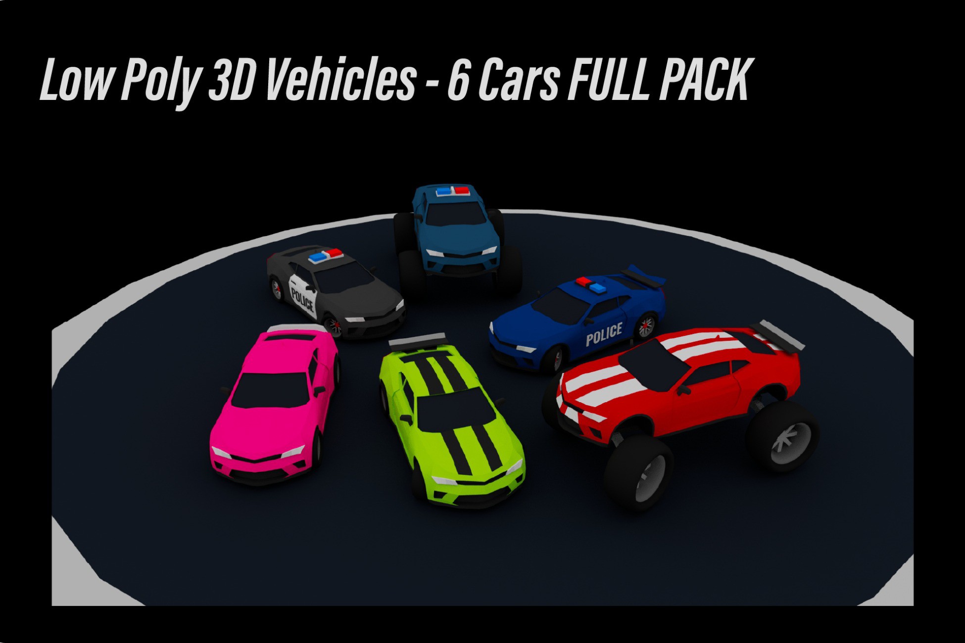 Low Poly: 3D Vehicles || 6 Cars Pack | 3D Vehicles | Unity Asset Store