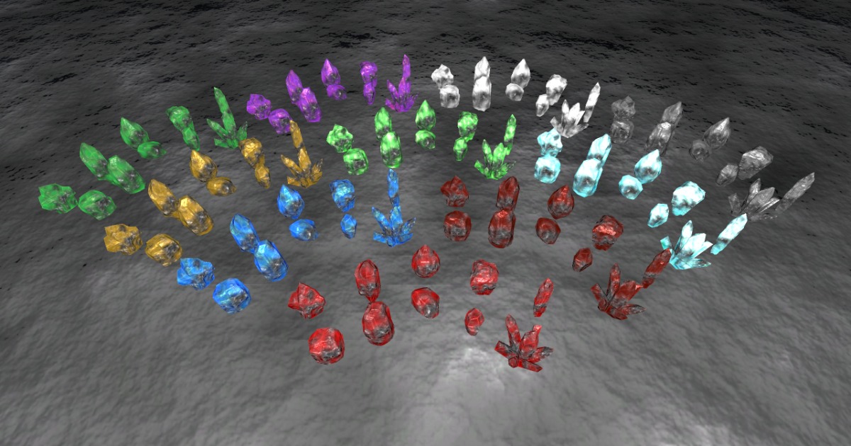 Low Poly Fantasy Minerals - Rocks | 3D Props | Unity Asset Store