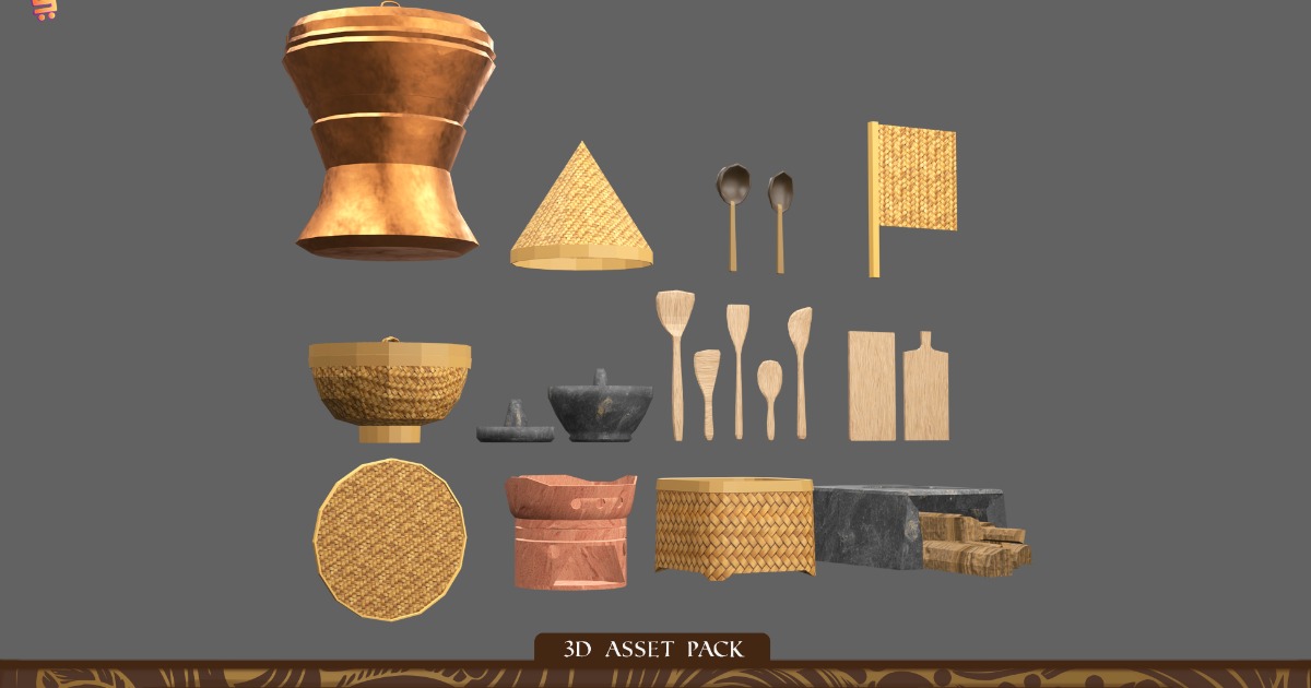 Traditional Indonesian KitchenWare | 3D Tools | Unity Asset Store