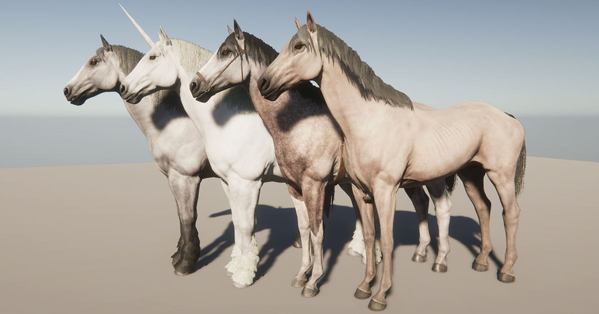 Horses (Stallion) | キャラクター | Unity Asset Store