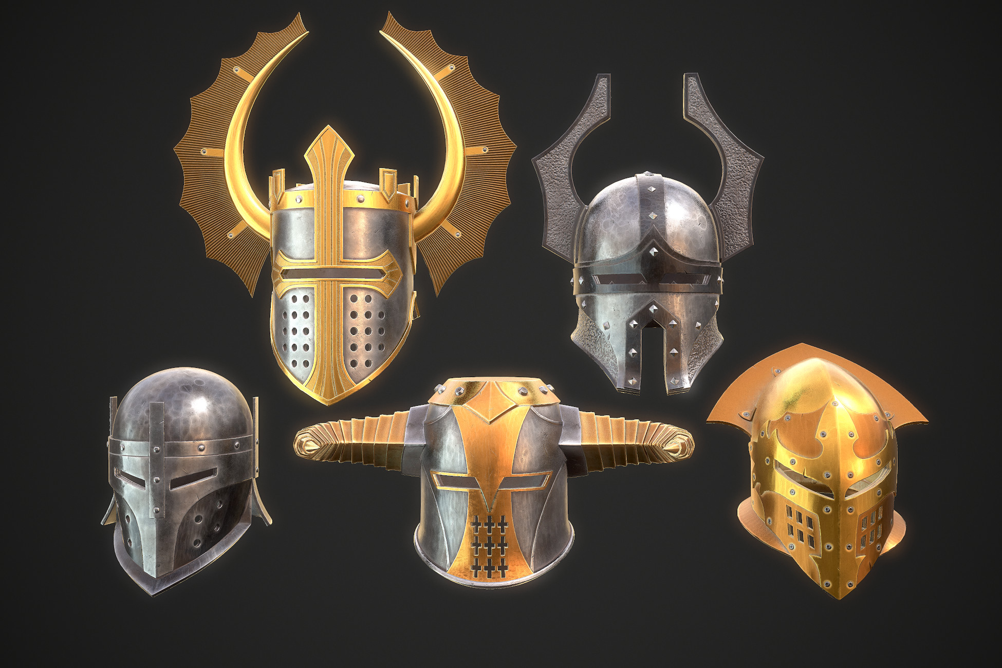 Knight Helmet Collection 2 | Props | Unity Asset Store