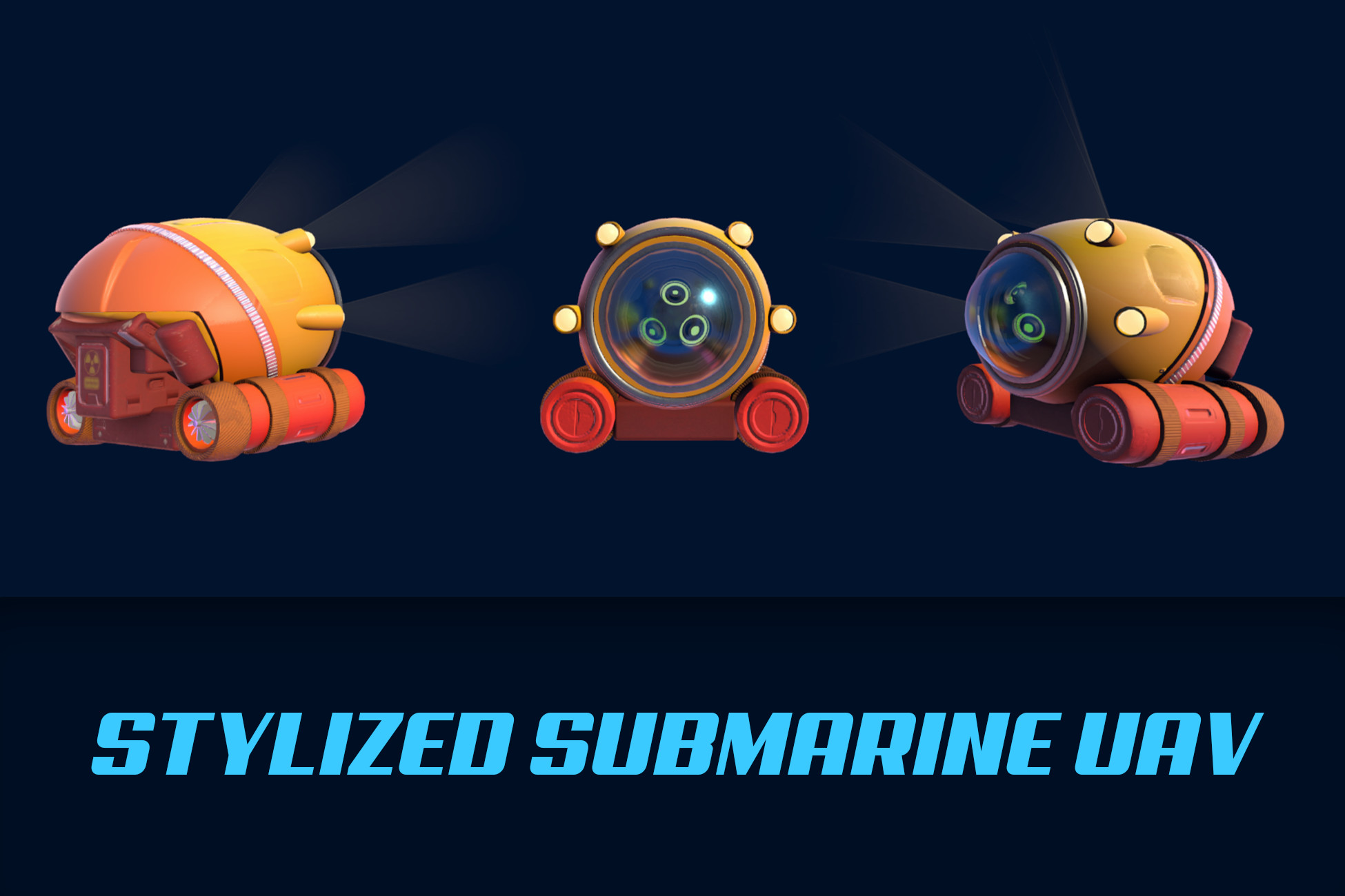 Stylized Submarine AUV | 3D Sea | Unity Asset Store