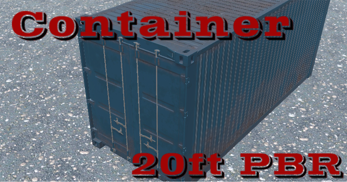Container 20ft PBR | 3D Industrial | Unity Asset Store