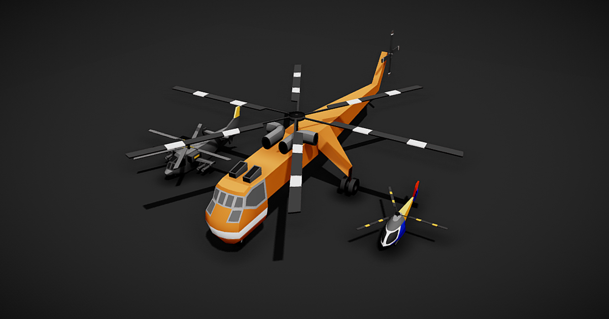 Low Poly Helicopters Pack Free | 3D Air | Unity Asset Store
