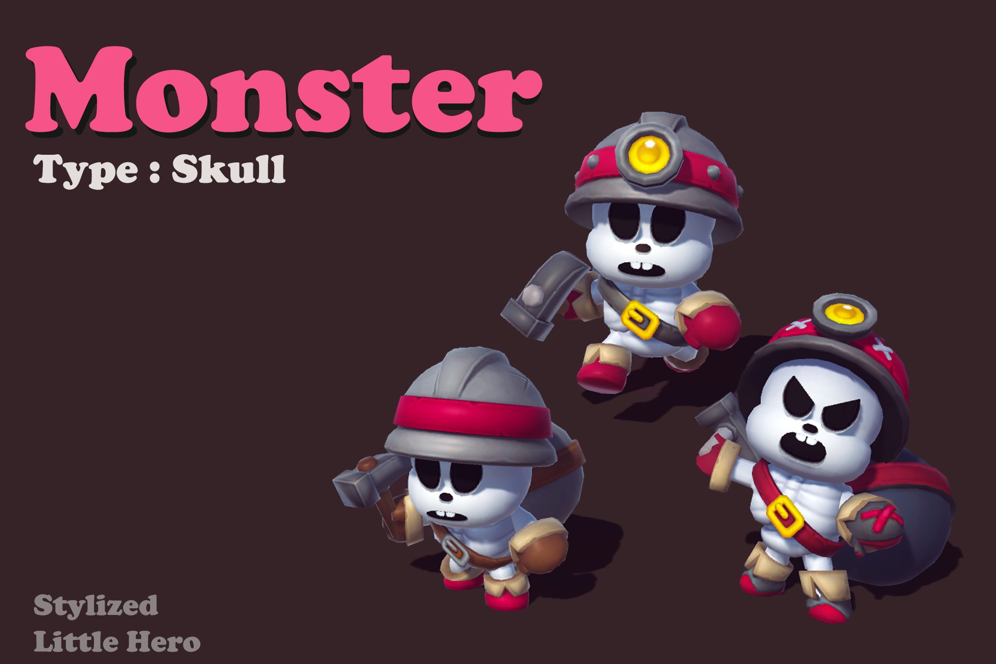 Stylized Little Hero - Monster_Skull | 3D クリーチャー | Unity Asset Store