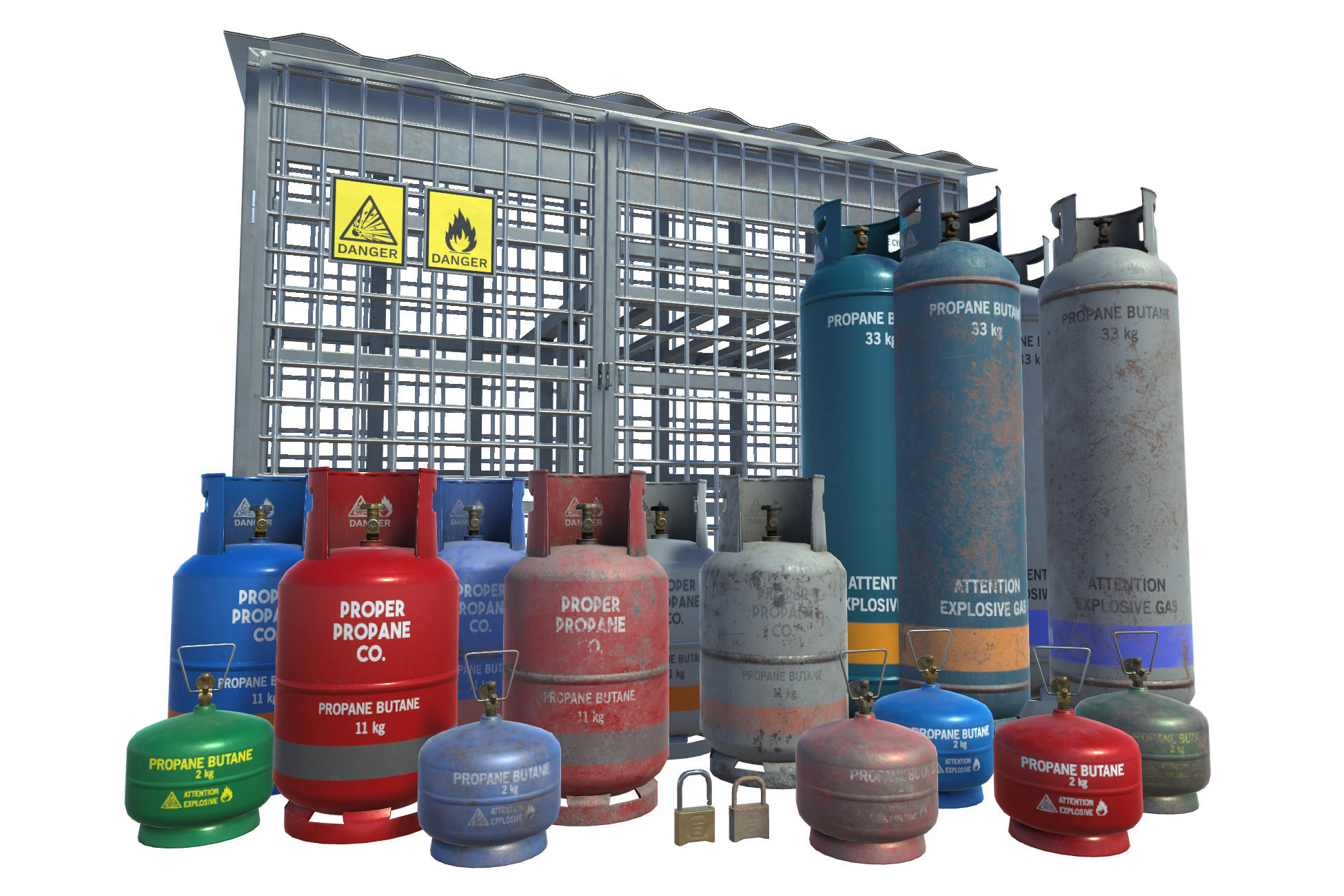 Gas Cylinder Collection | 3D Industrial | Unity Asset Store