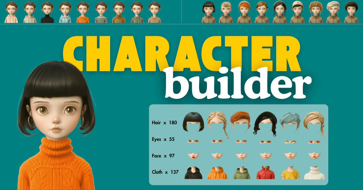 2d Character Creator Pack 230 Pre Made 2d Characters Psd 2d Characters Unity Asset Store