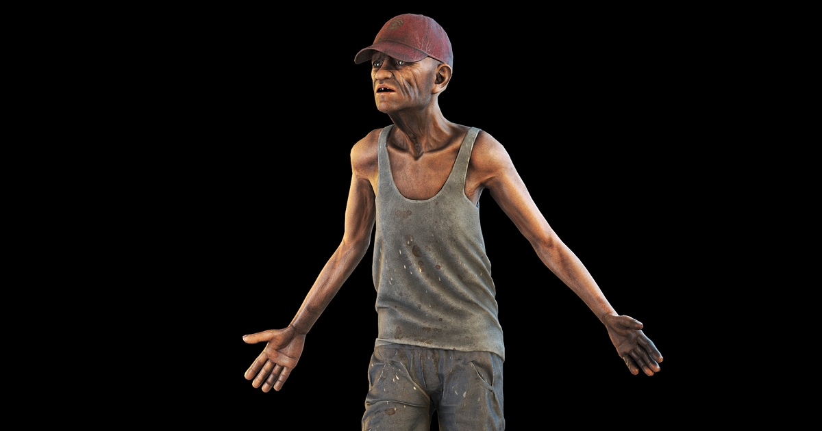 Homeless Person Jerry | Characters | Unity Asset Store