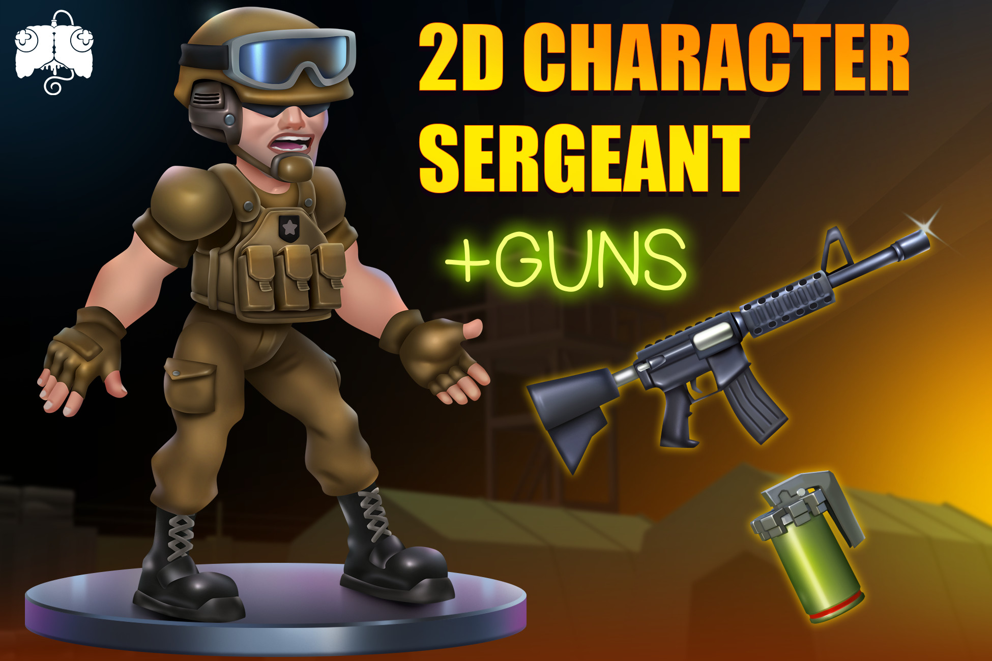 2D Animated Character - SERGEANT | 2D Characters | Unity Asset Store