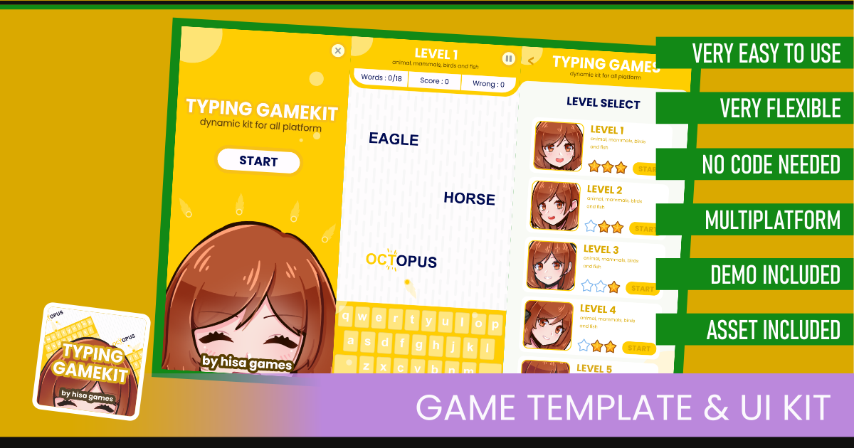 Typing Games - Game Kit | Systems | Unity Asset Store