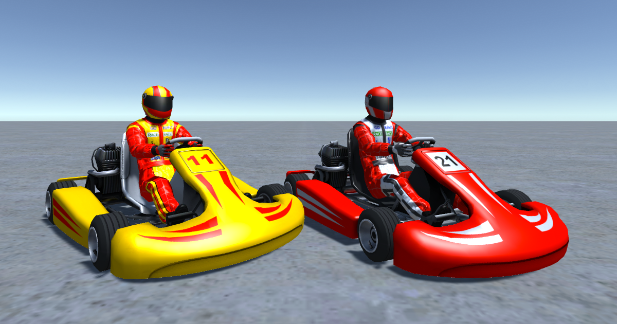 2 Low Poly Karts With Player Pack 5 | 3D Land | Unity Asset Store