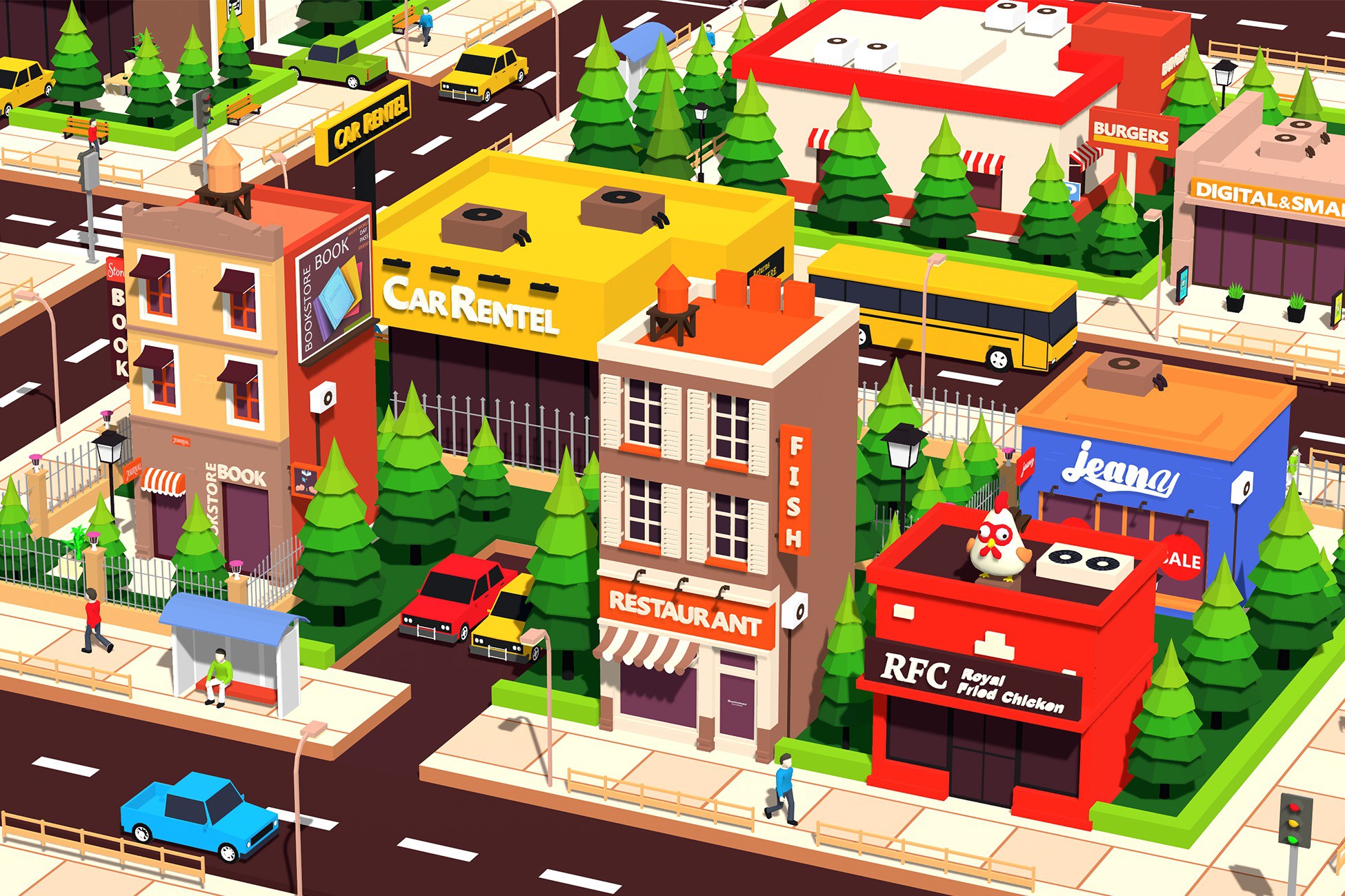 Sunshine City - Low Poly Environment | 3D Environments | Unity Asset Store