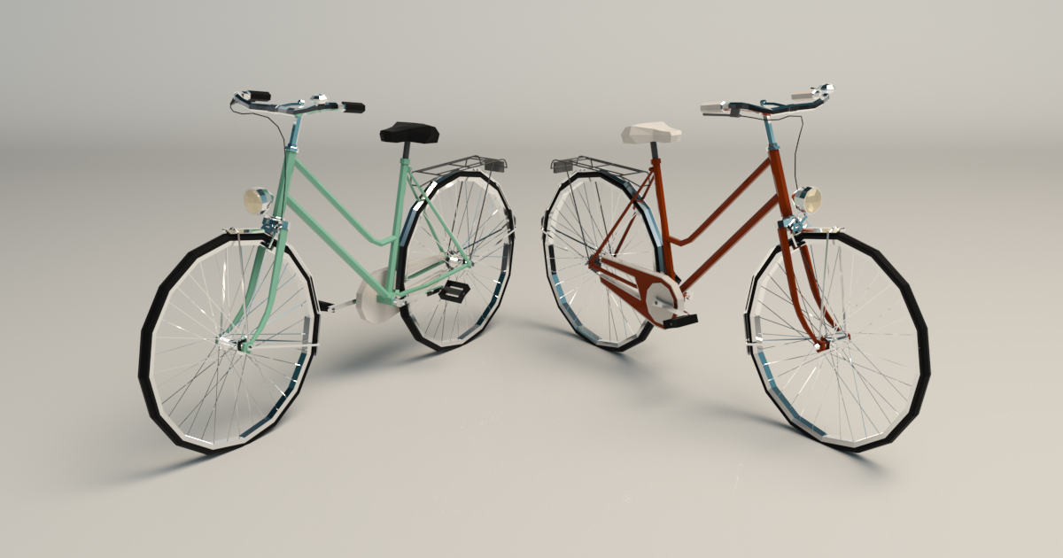 Low Poly Ladies Bike | 3D Land | Unity Asset Store