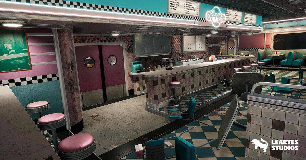 Rino's Diner Environment ( Rinos Diner American Interior Diner USA ...