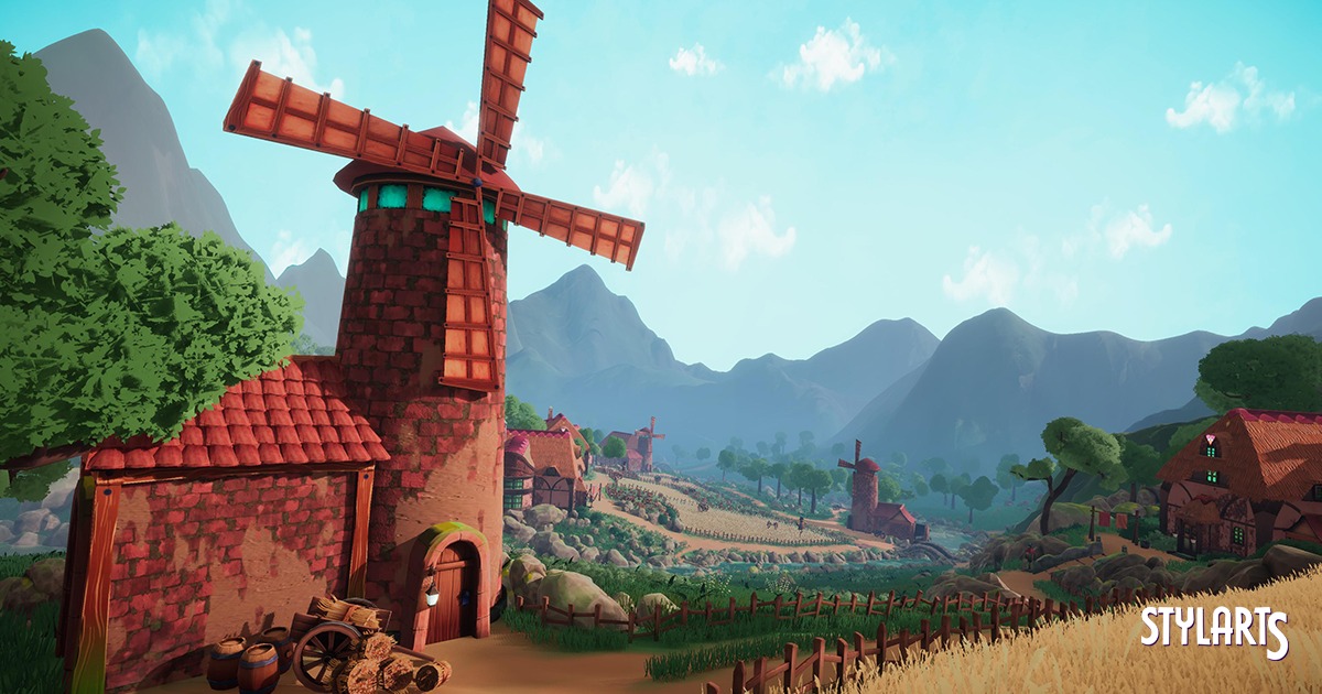 Stylized Windmill Valley Environment | 3D Environments | Unity Asset Store