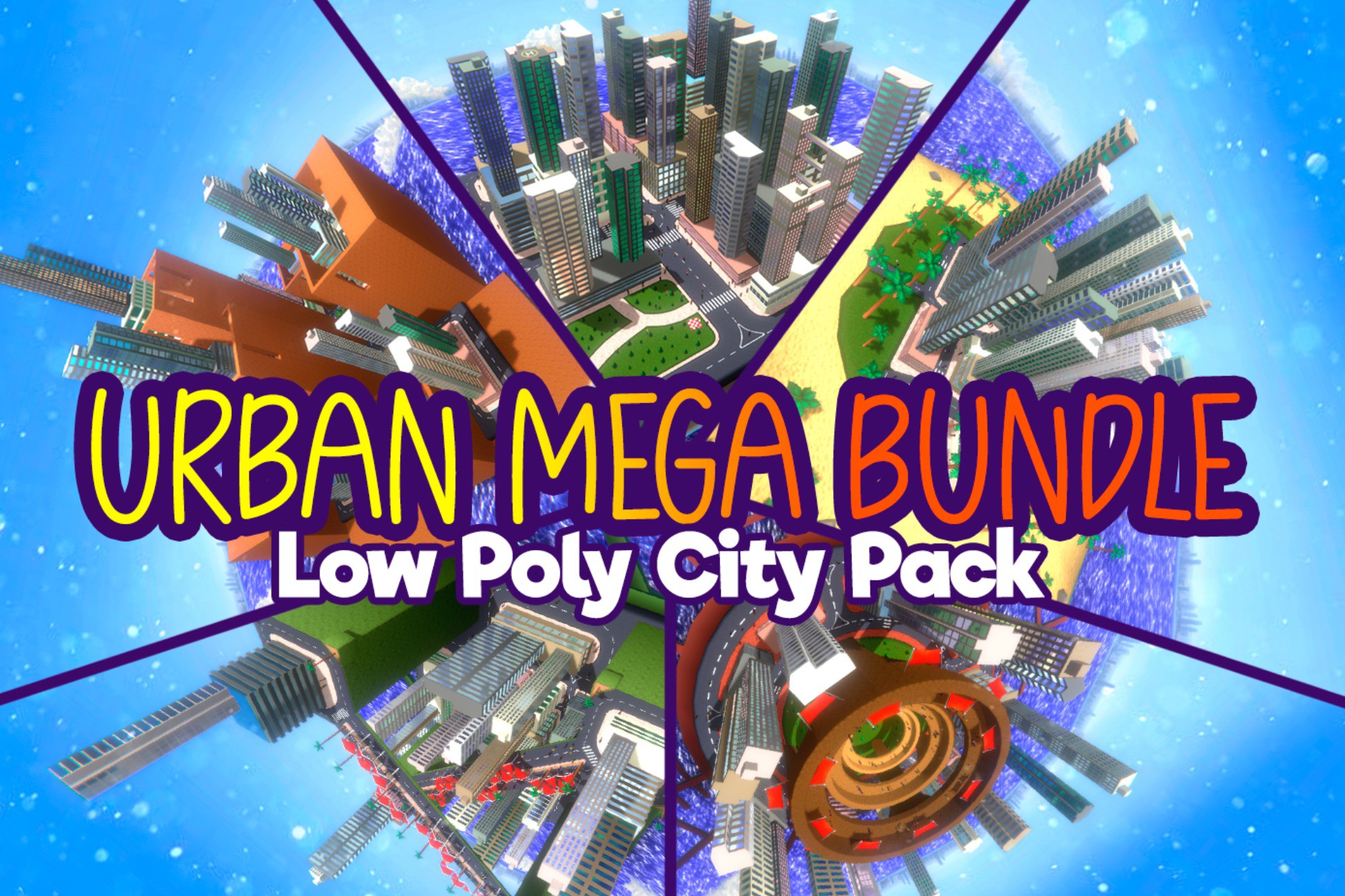 URBAN BUNDLE | Low Poly City Pack | 3D Urban | Unity Asset Store