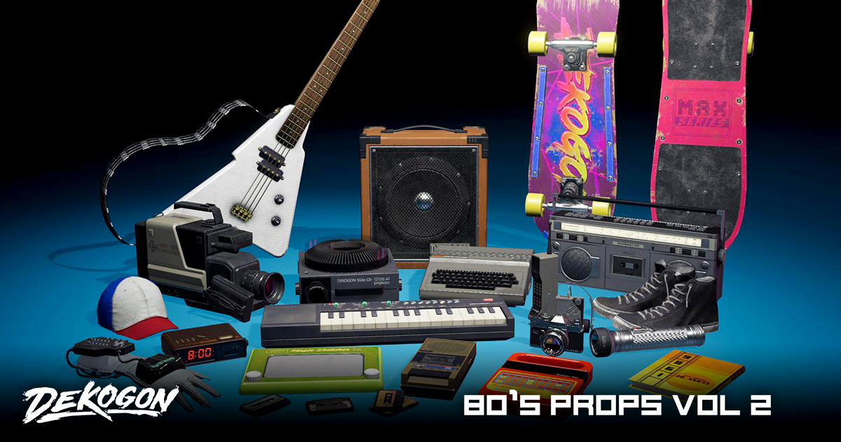 Retro Eighties VOL. 2 - Gadgets and Memorabilia Props | 3D Props ...
