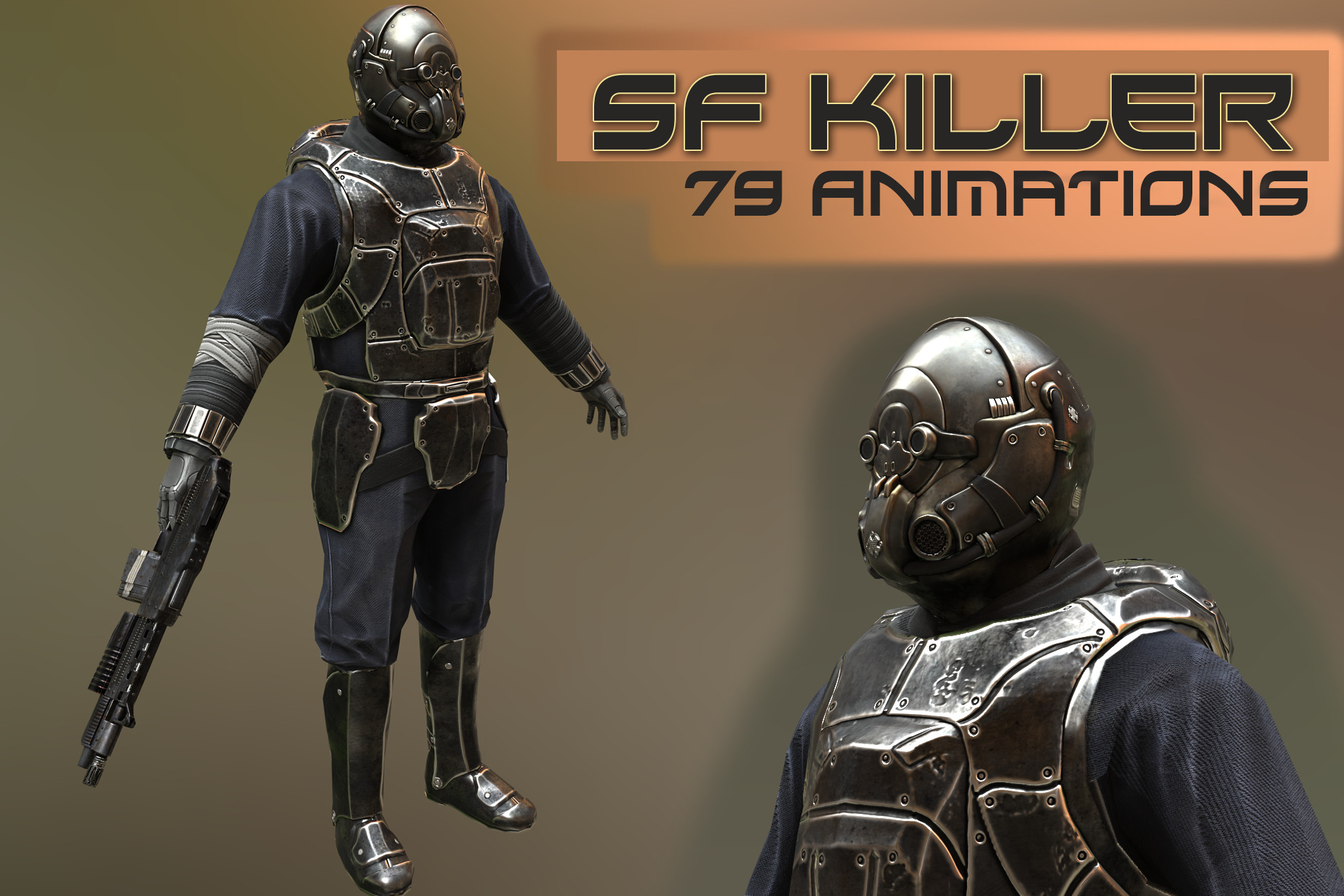 SciFi Killer Animated Character | Characters | Unity Asset Store
