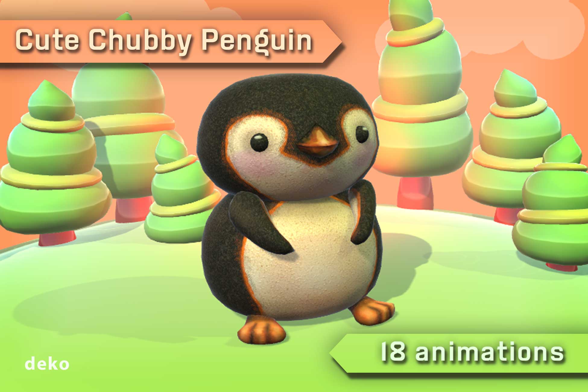 Cute Chubby Penguin | 3D Animals | Unity Asset Store