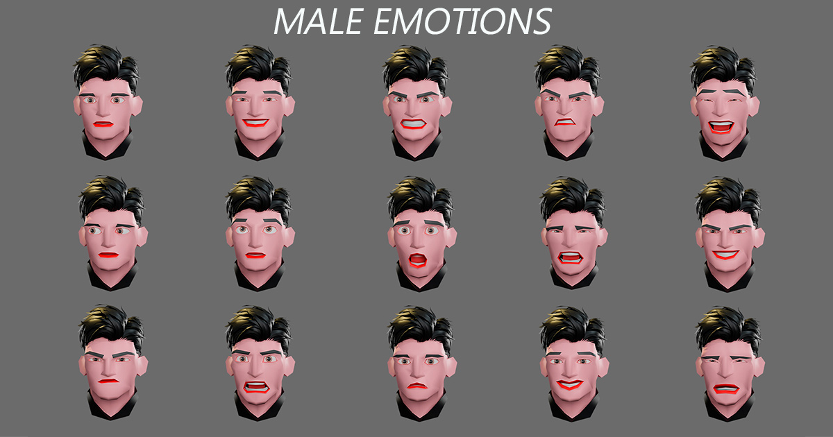 Male emotions | Characters | Unity Asset Store
