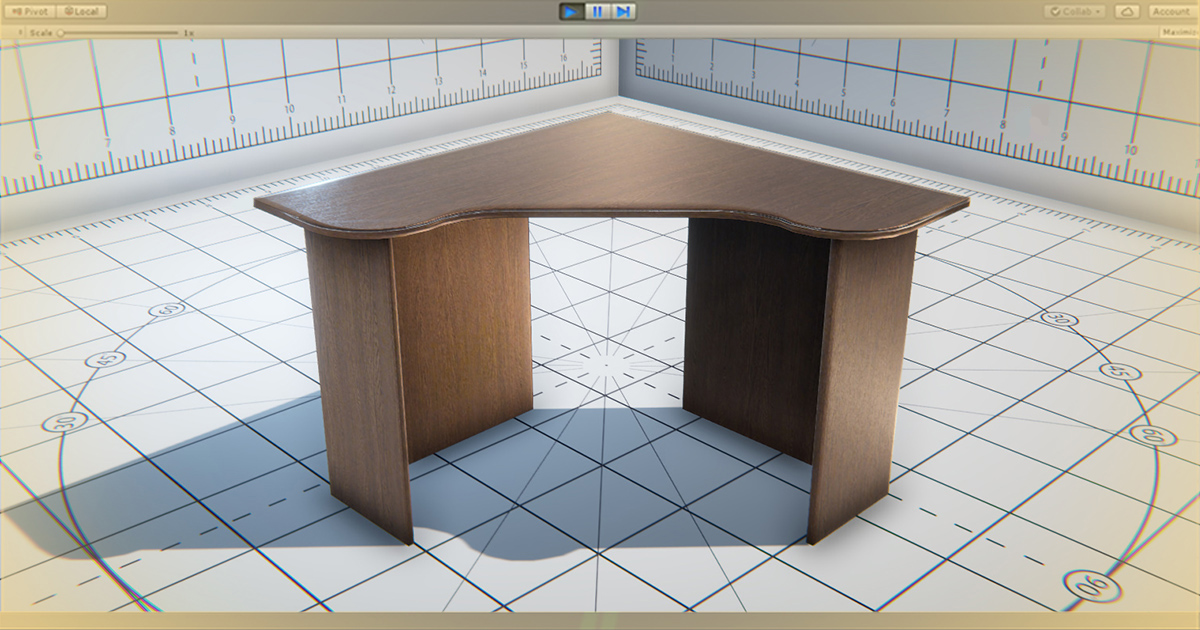 Table angular | 3D Furniture | Unity Asset Store