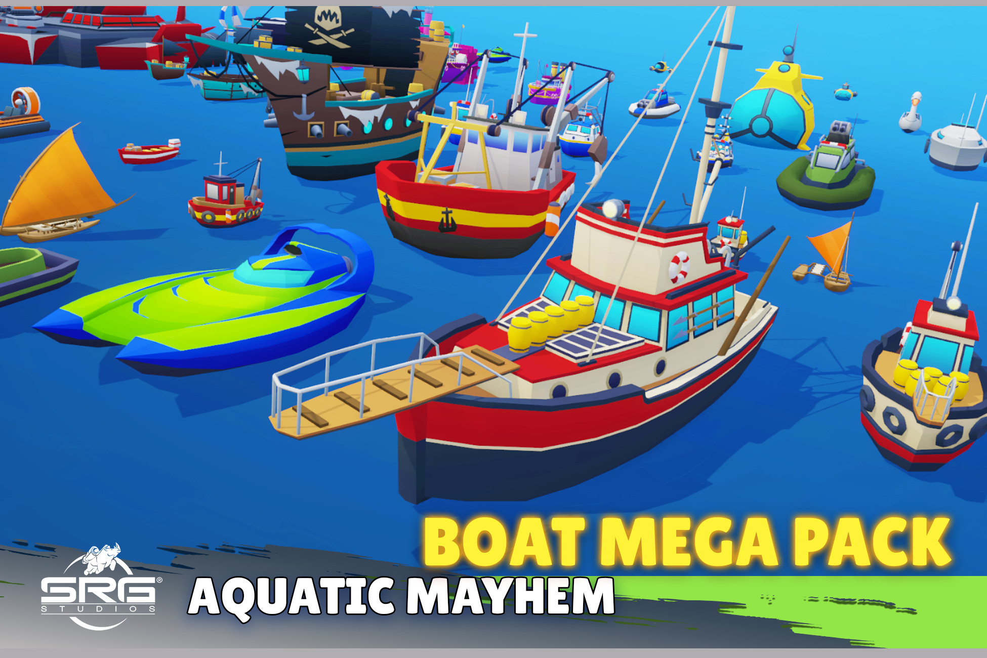 Aquatic Mayhem - Boat Mega Pack | 3D 船舶 | Unity Asset Store